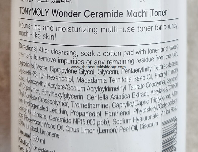 TonyMoly Wonder Ceramide Mochi Toner Review