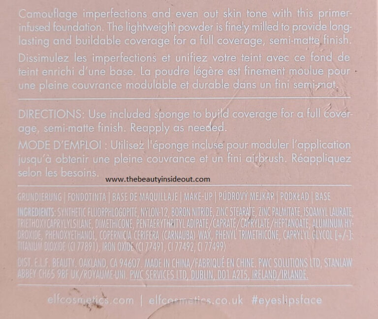 Elf Camo Powder Foundation Review